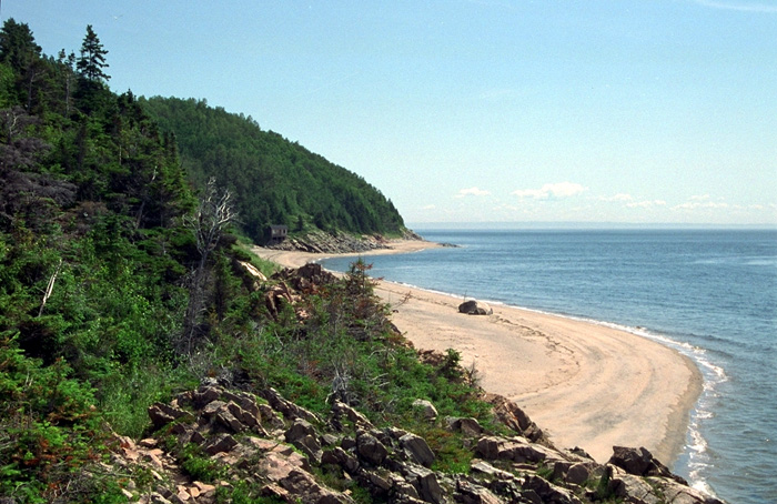 La pointe rouge à Tadoussac
